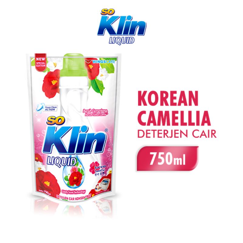 Jual SOKLIN Detergent Cair / So Klin Liquid Korean Camellia, Sakura Strawberry 825ml | Shopee ...