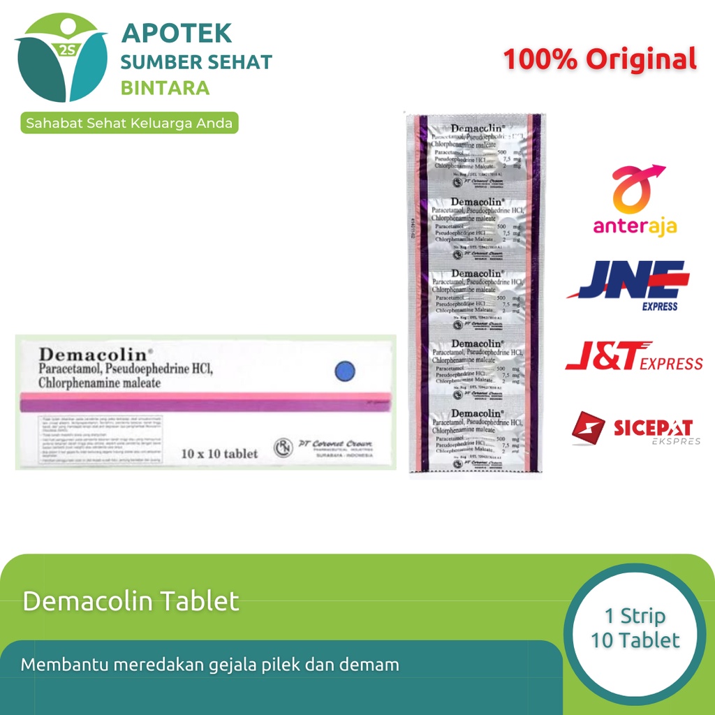 Jual Demacolin Obat Pilek 1 Strip 10 Tablet | Shopee Indonesia