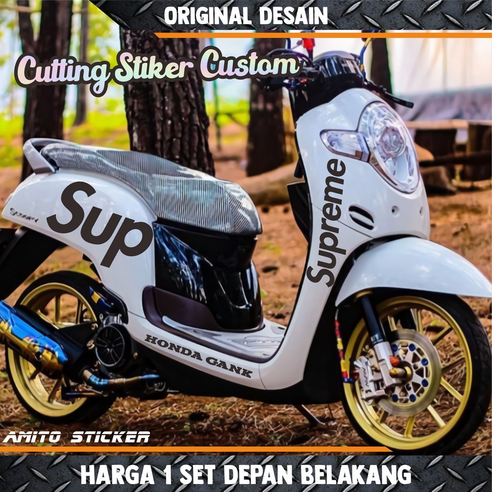 Jual Bisa Custom Nama / Cutting Stiker Scoopy / Custom stiker cutting ...