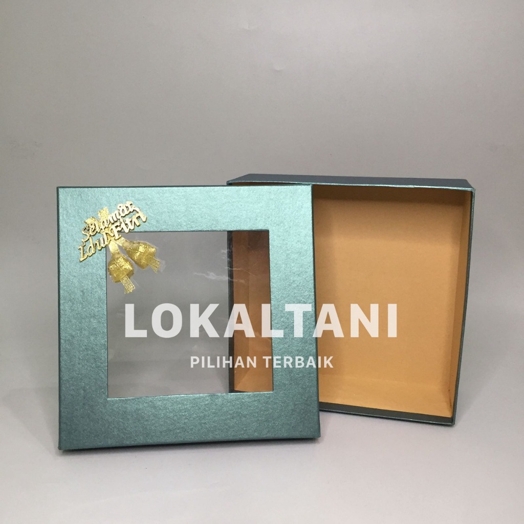 Jual Box Hampers Persegi / Box Lebaran / Plat Ketupat + Selamat Idul ...