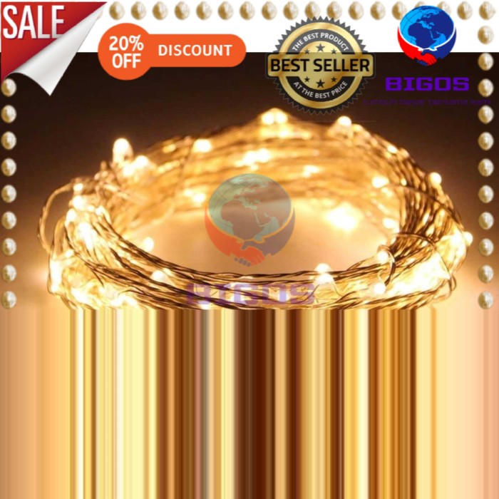 Jual Lampu Hias Dekorasi USB 100 LED 10 Meter - TYNDC-01 KUALITAS BAGUS | Shopee Indonesia