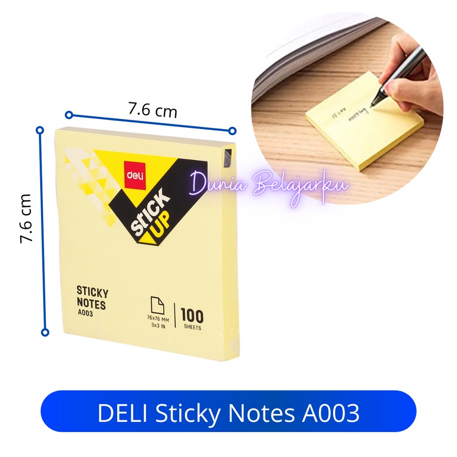Jual DELI Sticky Notes A003 Memo Index Pembatas Buku 3 inch Isi 100 ...