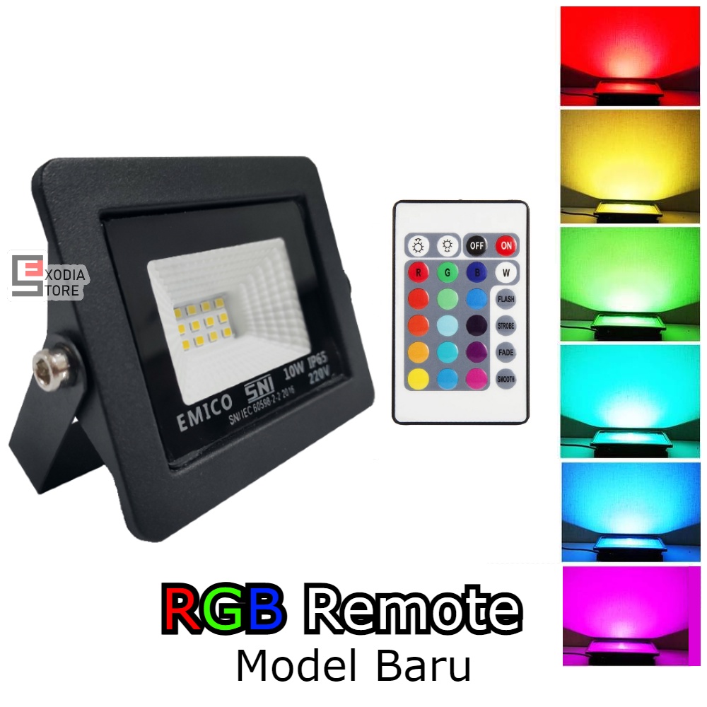 Jual Emico Lampu Sorot SMD LED 10 watt SNI IP65 Lampu Tembak Floodlight utk Panggung / Outdoor ...