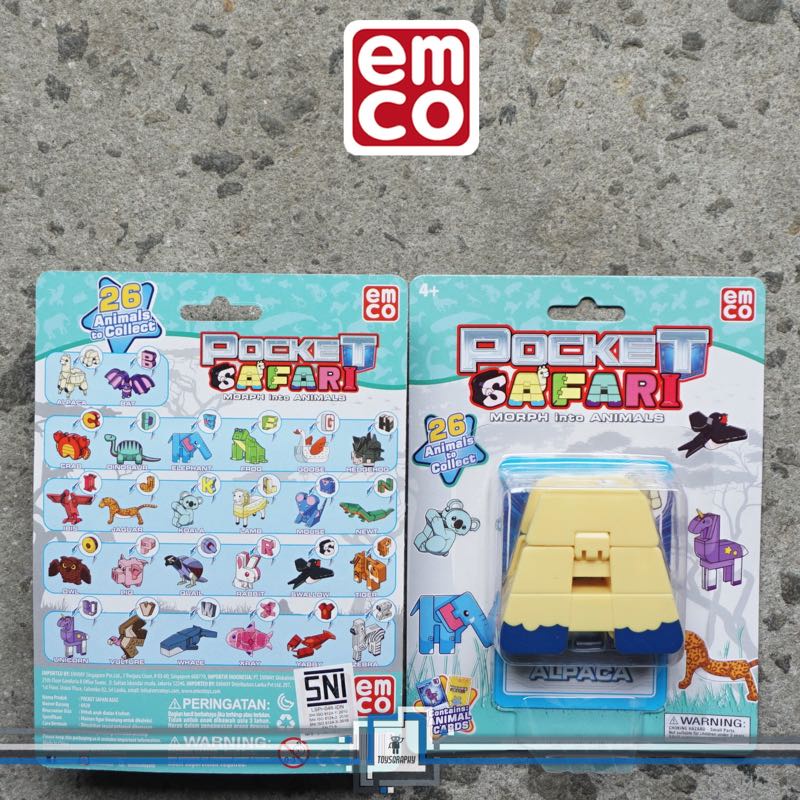 Jual Emco Pocket Safari ALPACA Letter A Morphers Robot Animal | Shopee ...