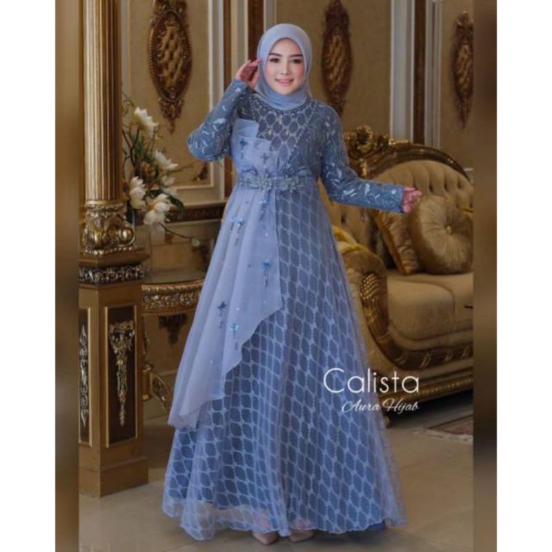 Jual Gamis mewah Payet mix brokat motif | Shopee Indonesia