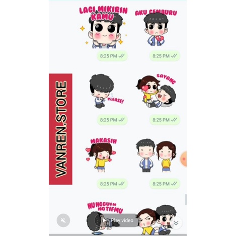 Jual STIKER BERGERAK (GIF) COUPLE KATA" (28 STIKER) | Shopee Indonesia