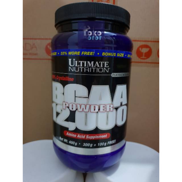 Jual BCAA Powder 400gr 12000 UNFLAVORED ( TAWAR ) ULTIMATE NUTRITION ...