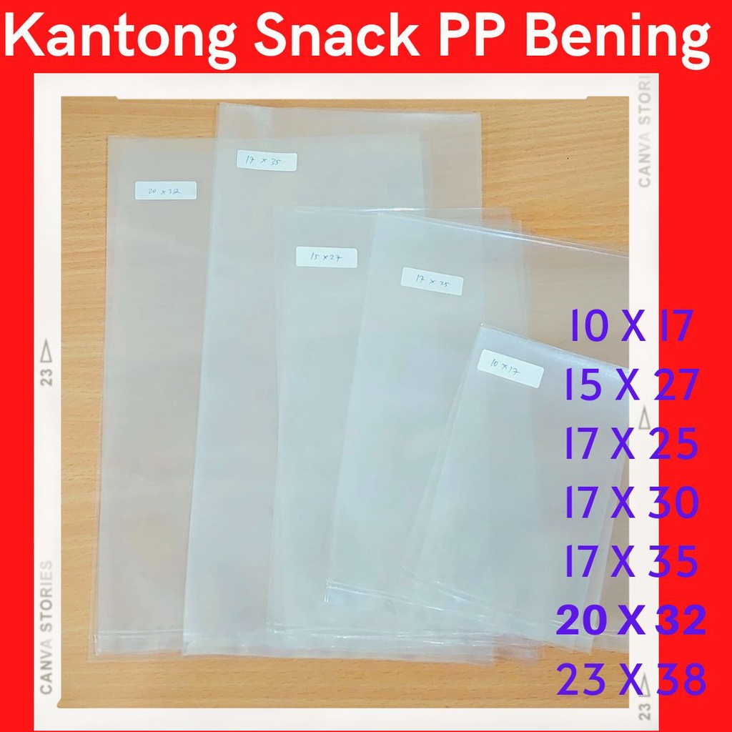 Jual Kantong Plastik PP Bening Tebal 20x32 | Shopee Indonesia