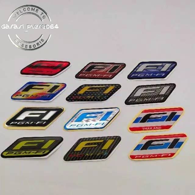 Jual emblem logo fi pgm fi honda beat vario revo sonic cb150r cbr spacy ...