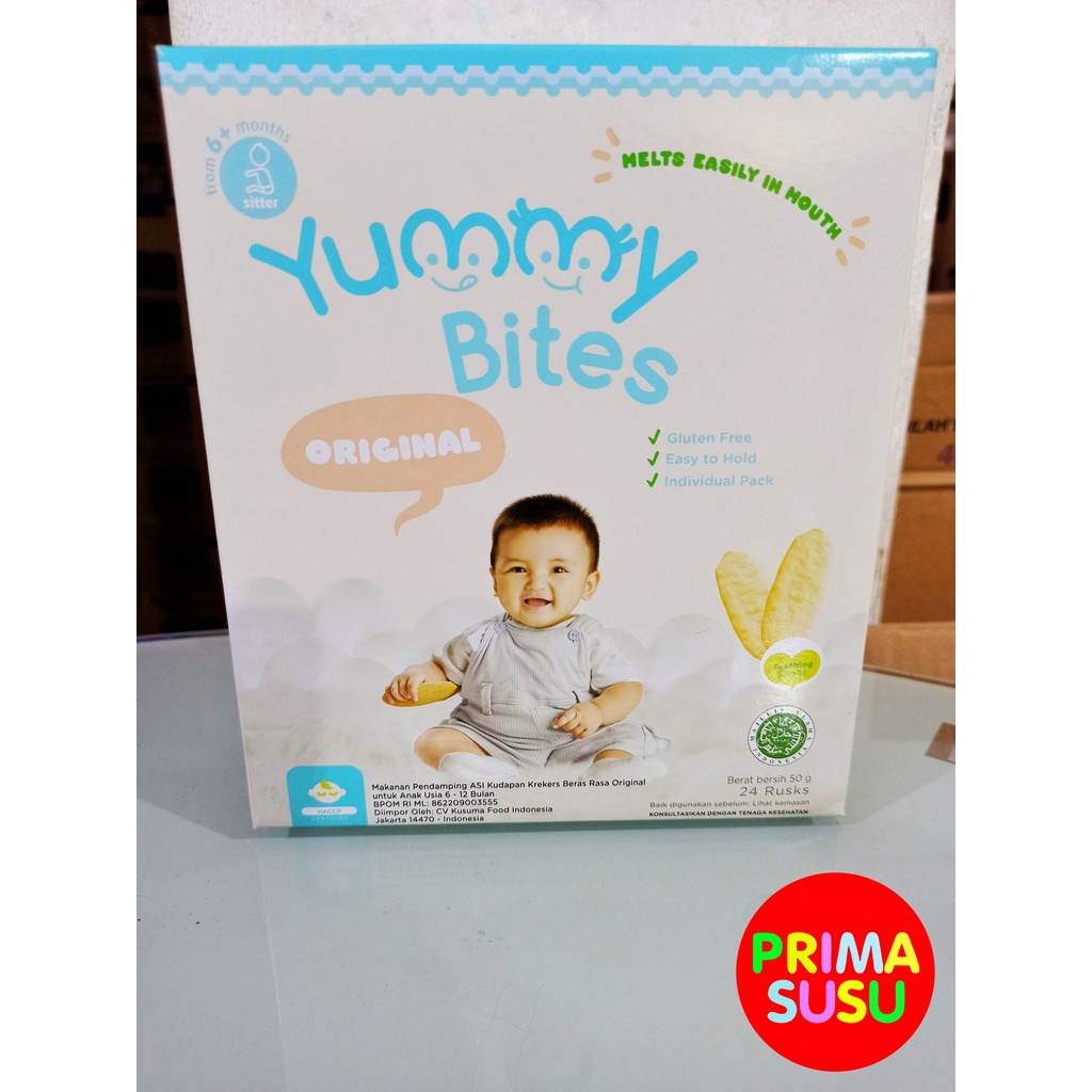 Jual Yummy Bites Rice Crackers Biskuit Bayi Original 50 GR | Shopee ...
