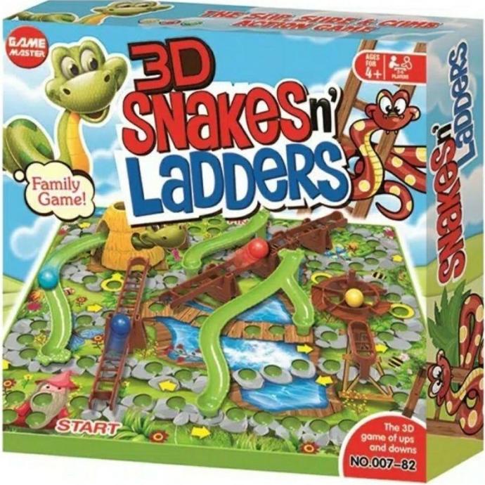 Jual Mainan Anak Board Game Ular Tangga 3D Snake Ladder 3D Board Game ...