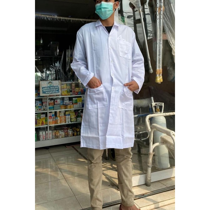 Jual Jas Laboratorium / Jas Lab LENGAN PANJANG (Bahan Katun) | Shopee ...