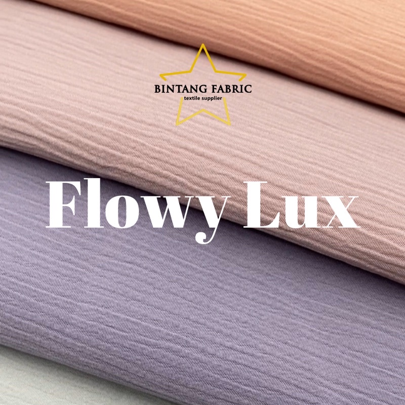 Jual Bahan Kain Flowy Lux Youryu Crinkle Airflow 0,5 meter | Shopee ...