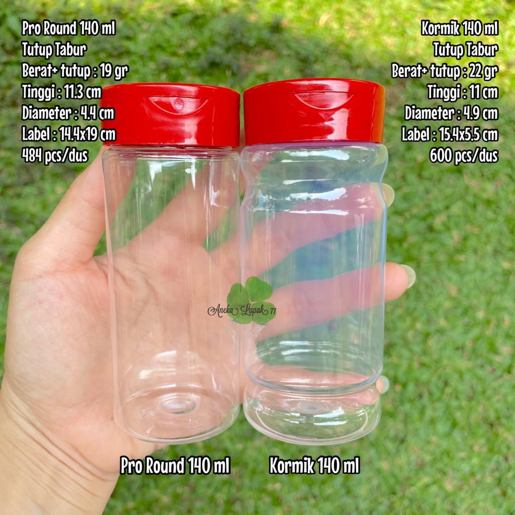 Jual Botol toples Kormik Pro Round 150 ml Putih boncabe bumbu lada ...