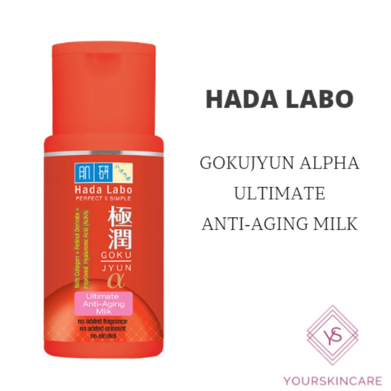 Jual Hada Labo Gokujyun Alpha Alfa Anti Aging Milk 100ml Shopee Indonesia