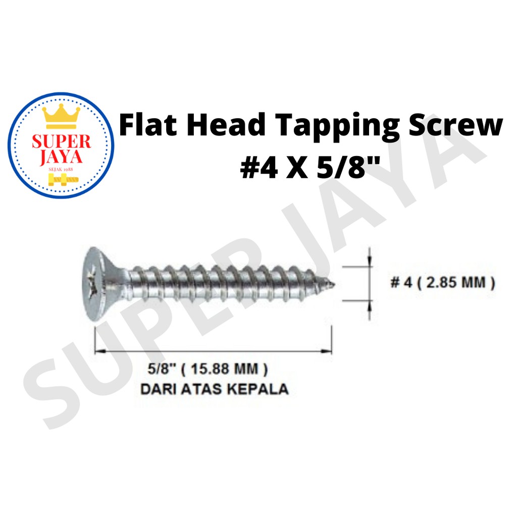 Jual Sekrup Kayu | skrup kayu #4 X 5/8 - 10 pcs | Shopee Indonesia