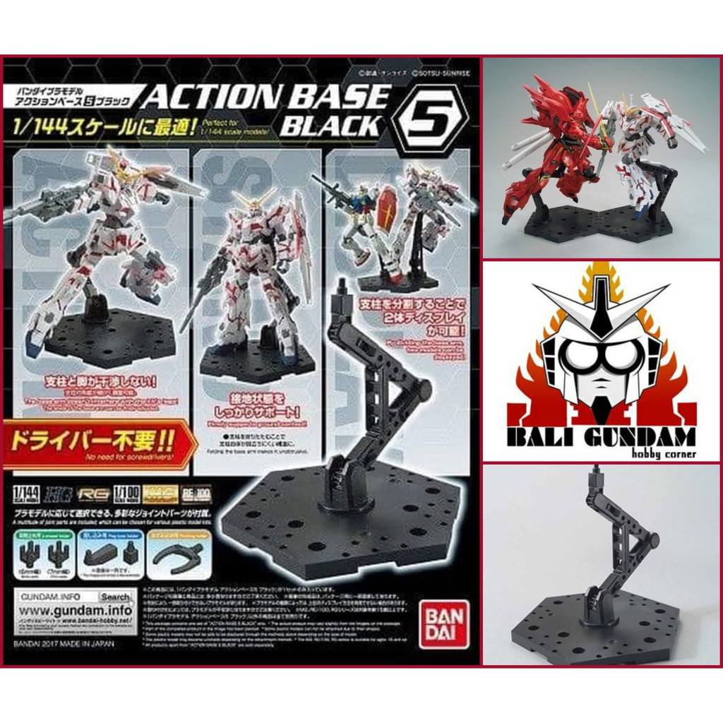 Jual ACTION BASE 5 BLACK GUNDAM HG RG MG SD STAND BASE | Shopee Indonesia