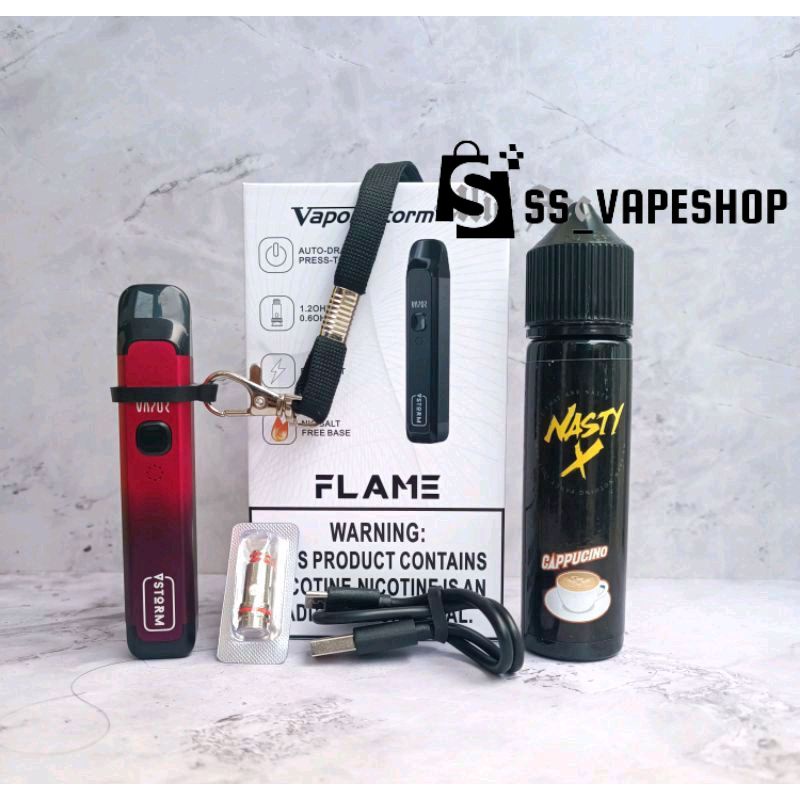Jual POD FLAME KIT 25W 1100mAh FULLSET | Shopee Indonesia