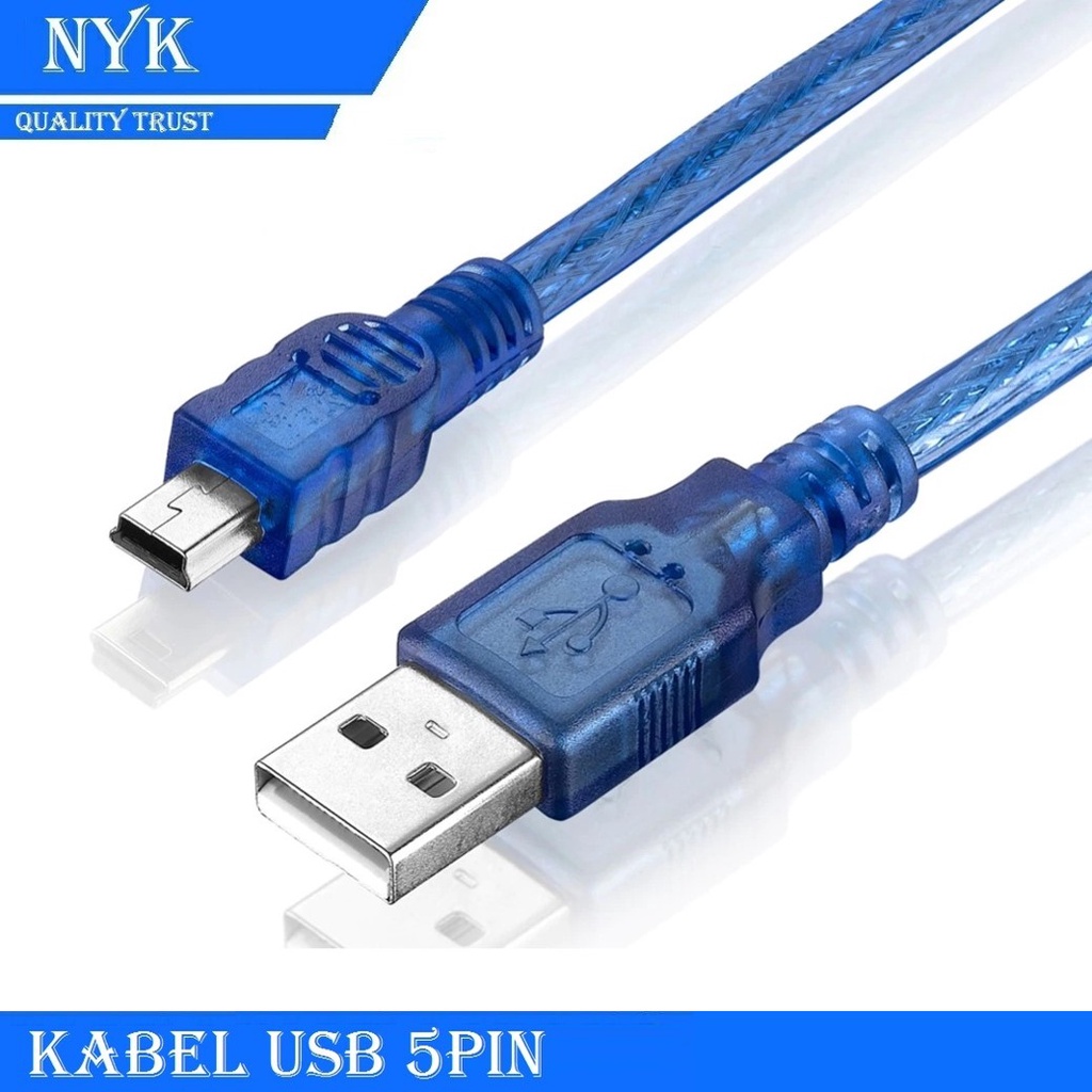 Jual Kabel USB Type A Male to USB Mini B Pin 5 Panjang Merk NYK ...