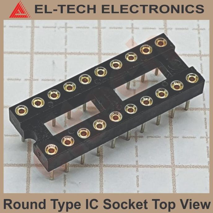 Jual 24 24P 24Pin P Pin 300mil Skinny DIP DIL IC Socket Round Soket ...