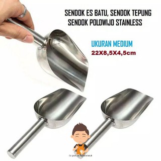 Jual SENDOK Es Batu Stainless | Sekop Stainless | Serokan Tepung ...