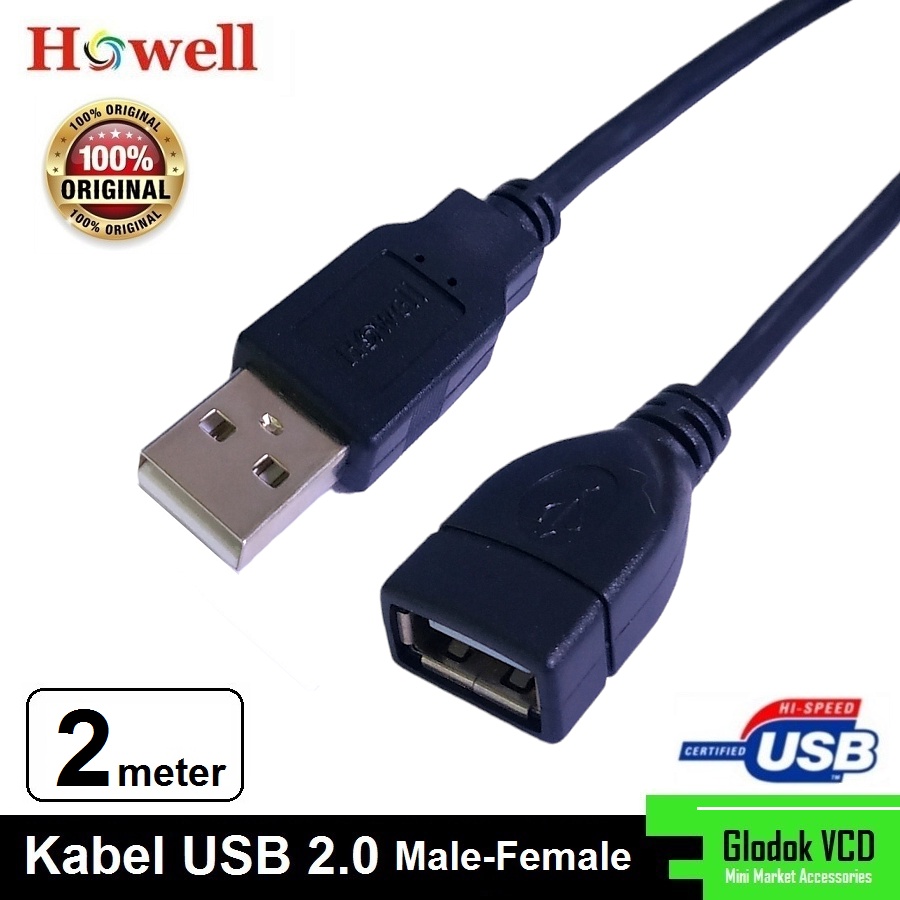 Jual Howell Kabel USB Extension 2M Sambungan USB 2 meter | Shopee Indonesia