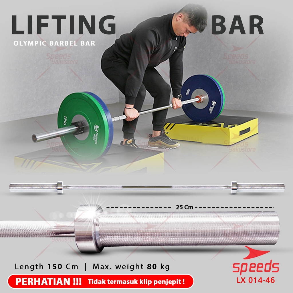 Jual SPEEDS Stick Dumbell Stick Barbel 150cm Stick Bar Dumbell Bar Stick Olympic Straight Bar ...