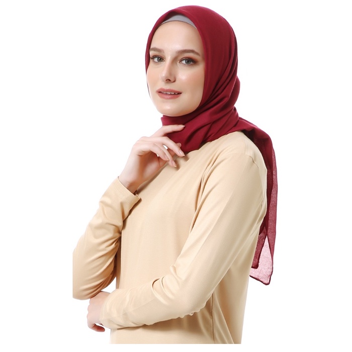 Jual Vierra Jilbab Segiempat Paris Polos Premium Best Style - Maroon ...
