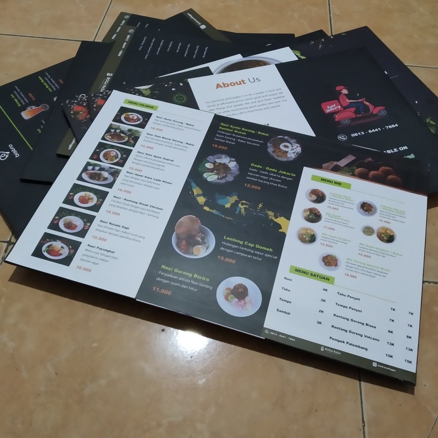 Jual Cetak Buku Menu Resto, Cafe Buku Hard Cover 2 mm | Shopee Indonesia
