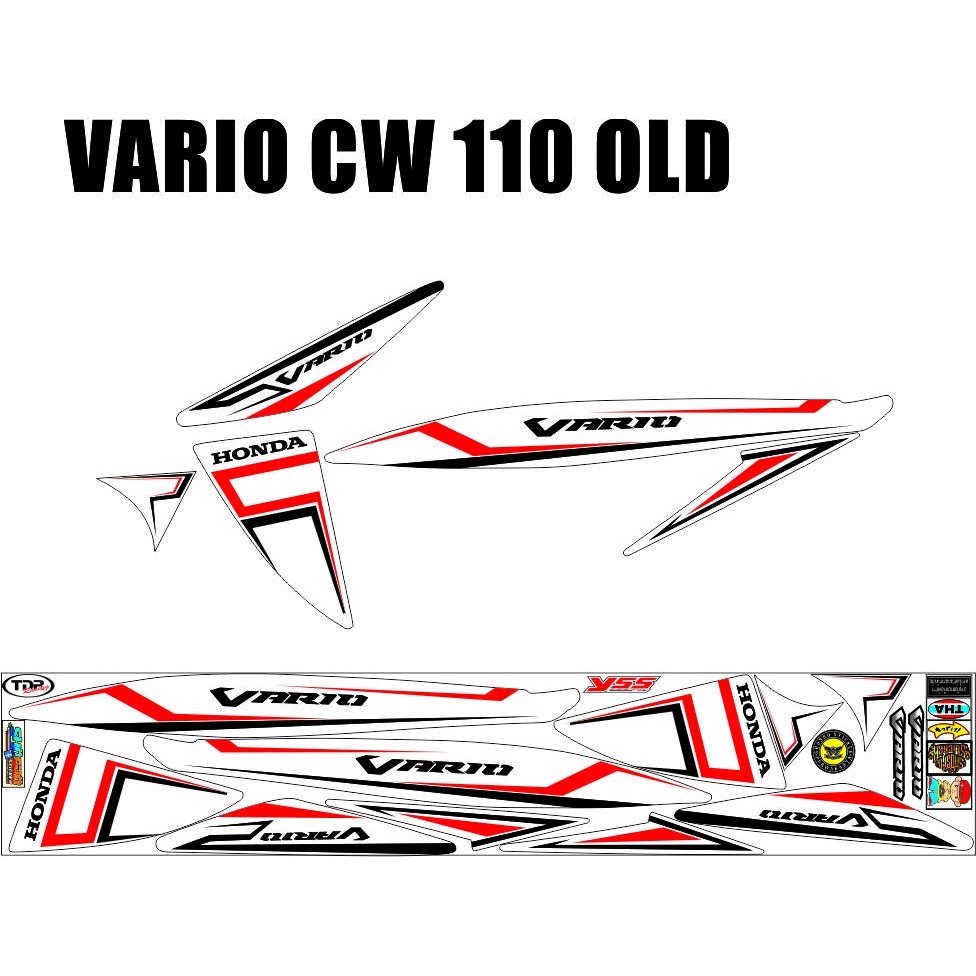 Jual VARIO STICKER STRIPING VARIO 110 KARBU CW , STIKER MOTOR HONDA ...