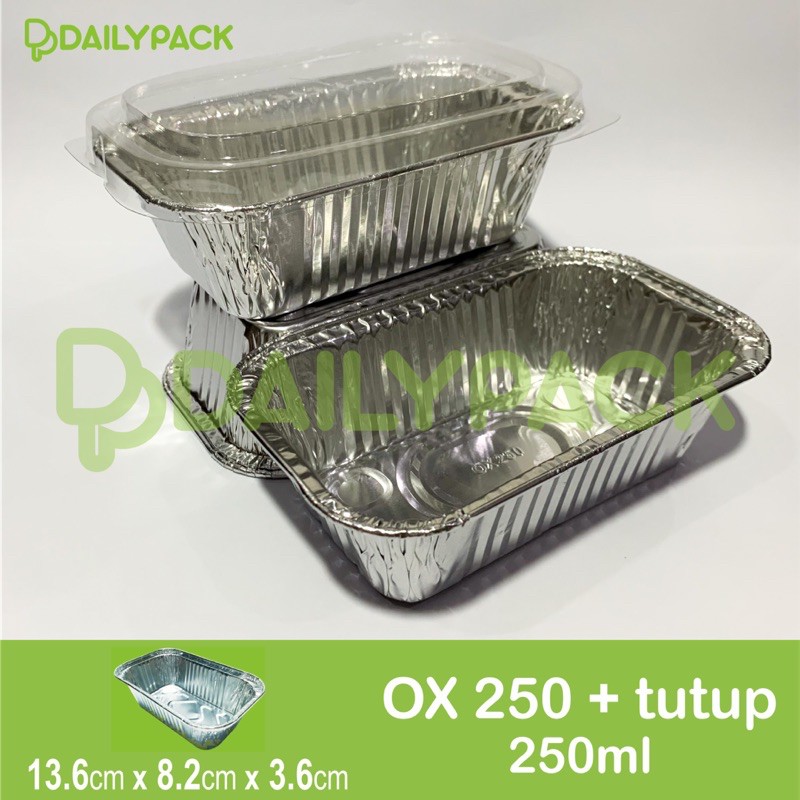 Jual ALUMINIUM FOIL CUP OX 250 + TUTUP MIKA | Shopee Indonesia