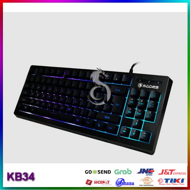Jual Sades Sabre Keyboard Gaming Tkl Rgb Backlight Membrane | Shopee ...