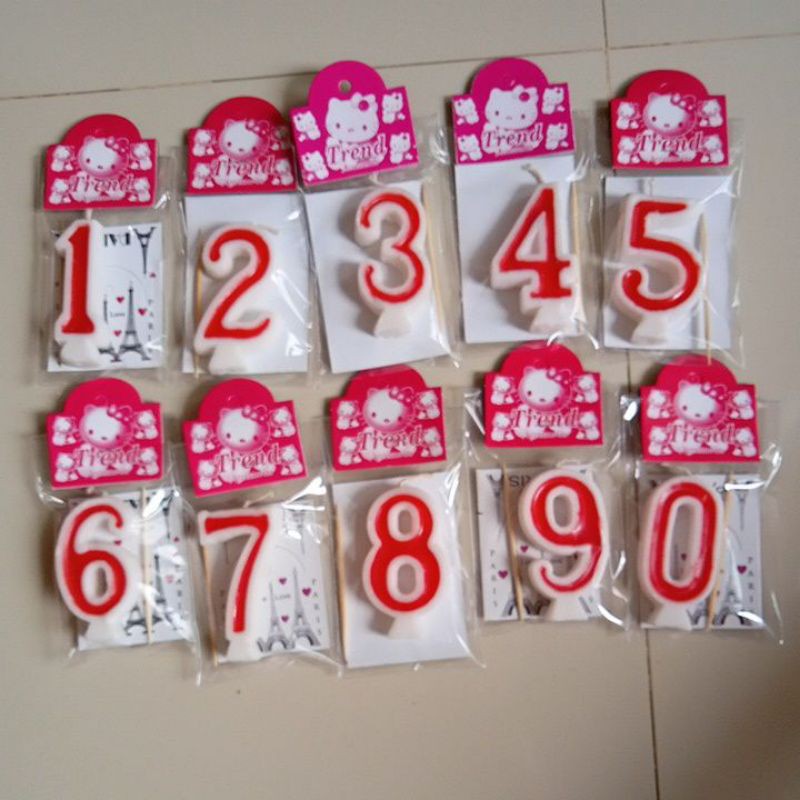 Jual lilin angka merah putih kecil murah satu lusin isi 12 | Shopee ...