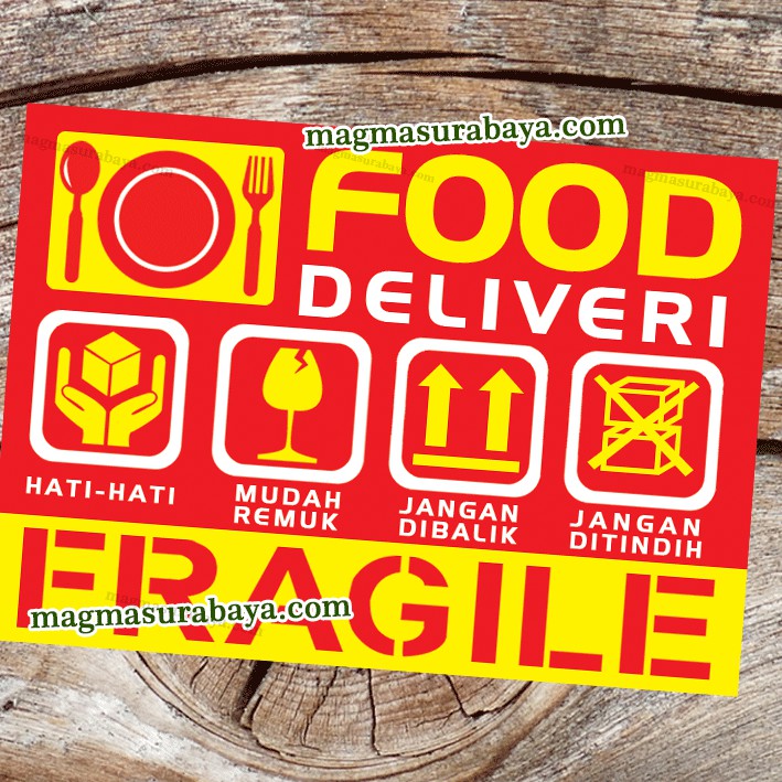 Jual Sticker Fragile Food - Makanan = Delivery - Urgent | Shopee Indonesia