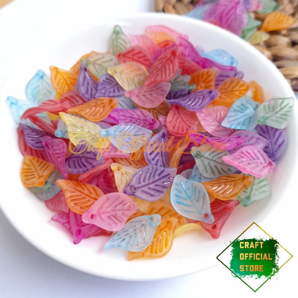 Jual 70 Pcs Mote Manik Daun Mosa Mute Manik Krilik Daun Mosa | Shopee ...