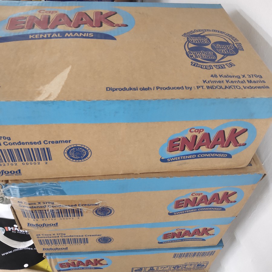 Jual [TRUCKING] Susu Kental Manis Cap Enaak 1 dus 48 x 370gr SKM Enak Kaleng carton 370 gram ...