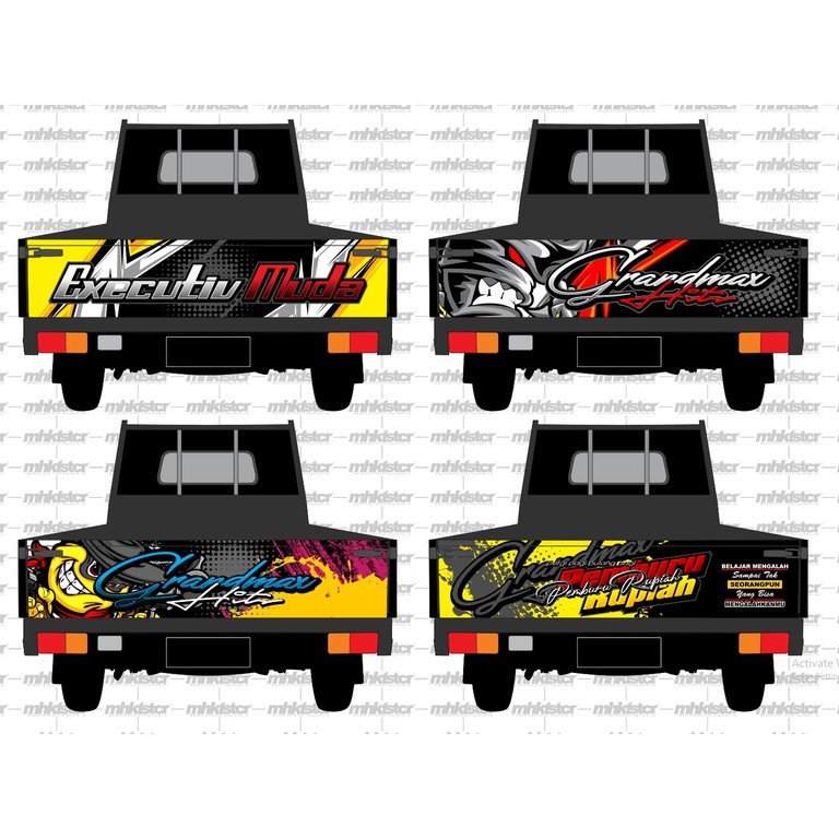Jual Stiker decal pintu belakang pick up grandmax l300 new carry mega ...