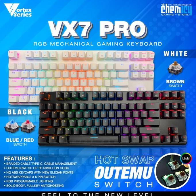Jual Vortex VX7 Pro RGB Hotswap Mechanical Gaming Keyboard Lo | Shopee ...