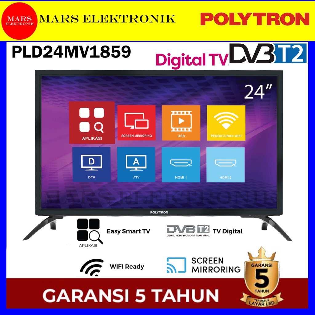 Jual TV LED POLYTRON PLD24MV1859 - 24 INCI - SMART DIGITAL - TV ...