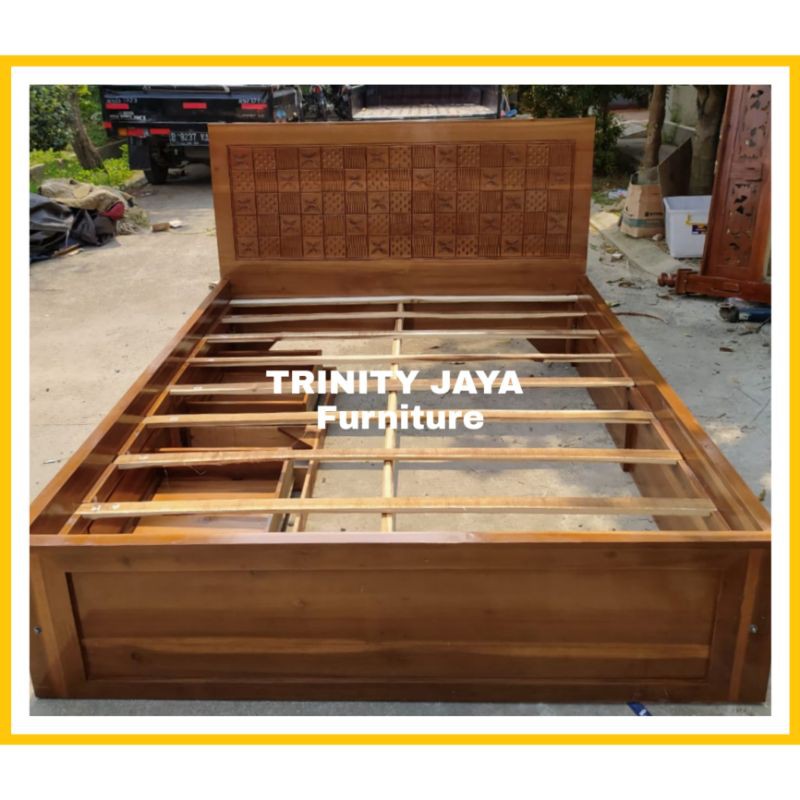 Jual Tempat Tidur Jati Laci Ranjang Kayu Minimalis Laci ...