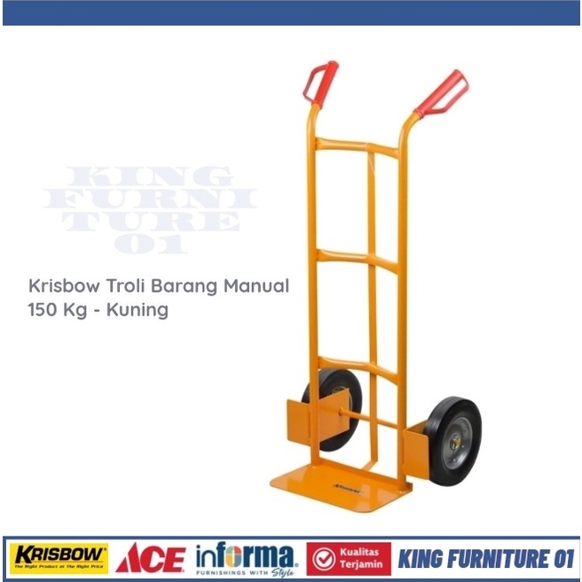 Jual Krisbow Troli barang 150 Kg/Troli Besi/troli serbaguna/troli galon ...