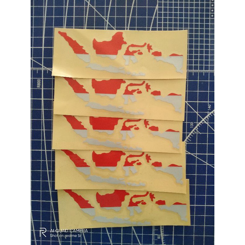 Jual MURAH!!!!! cutting sticker peta Indonesia merah putih | Shopee ...