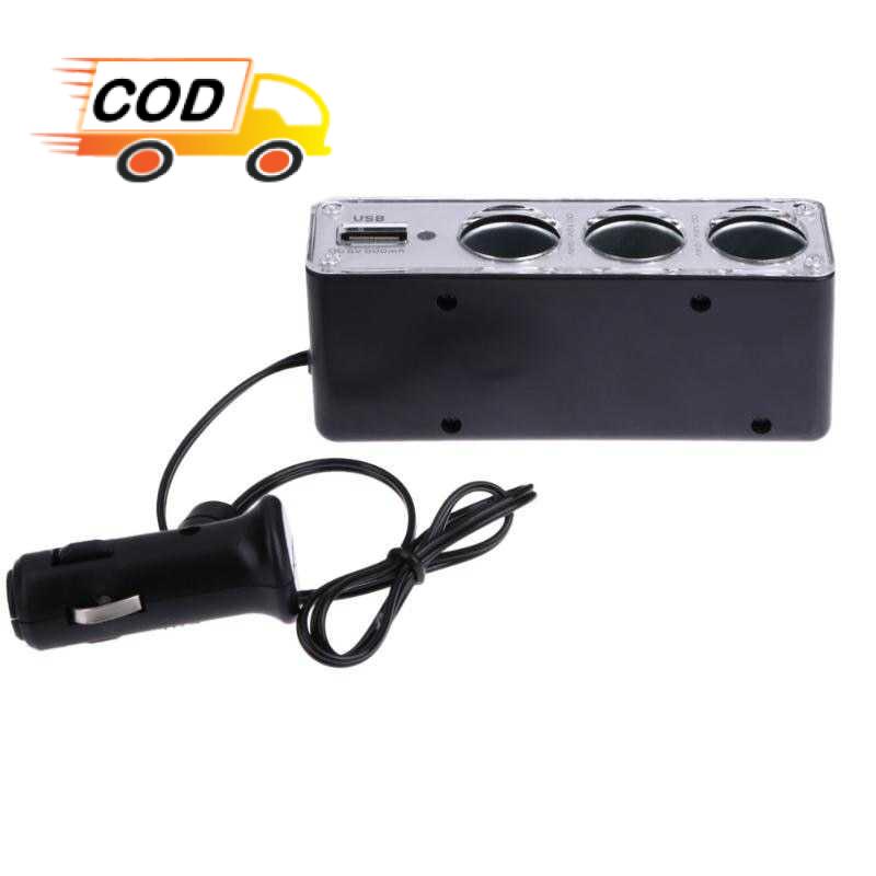 Jual Triple Socket 12V Perbanyak Colokan Lighter Mobil 3 in 1 USB Hub ...