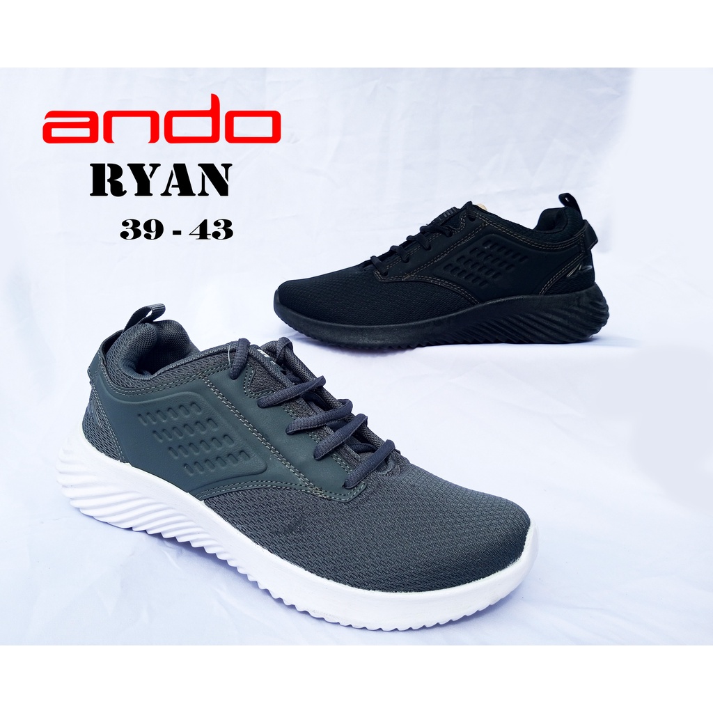 Jual Sepatu ANDO - RYAN - Sepatu Sneakers Dewasa Size 39-43 | Shopee ...