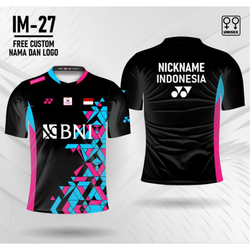 Jual Jersey badminton Indonesia open 2022 baju Bulu tangkis atasan kaos ...