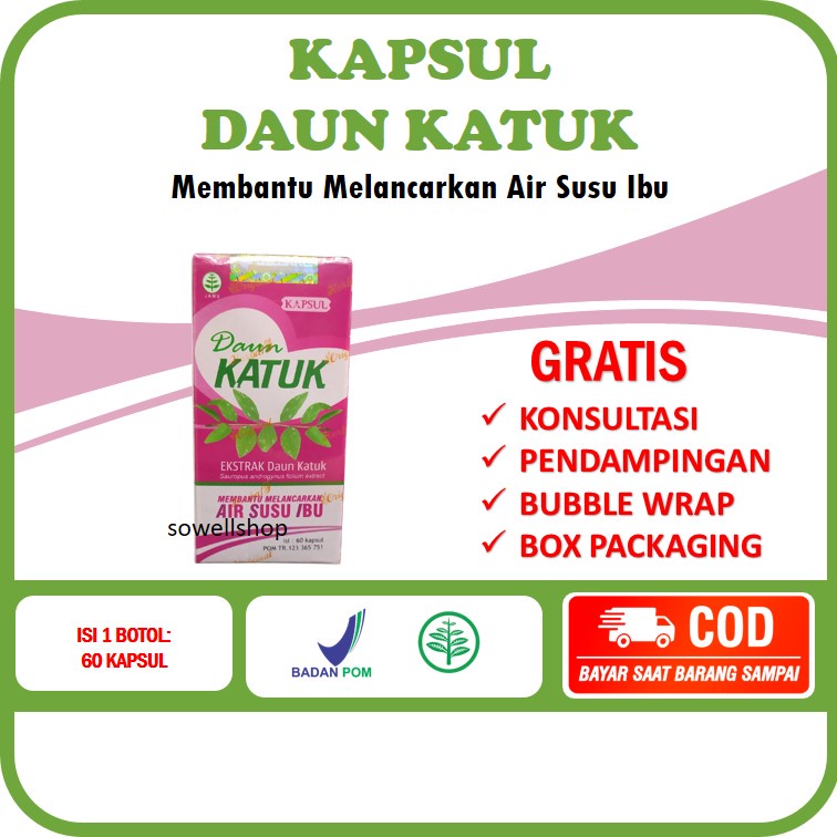 Jual Kapsul Extrak Daun Katuk Tazakka Obat Herbal Pelancar Booster Buster Asi Air Susu Ibu Busui ...