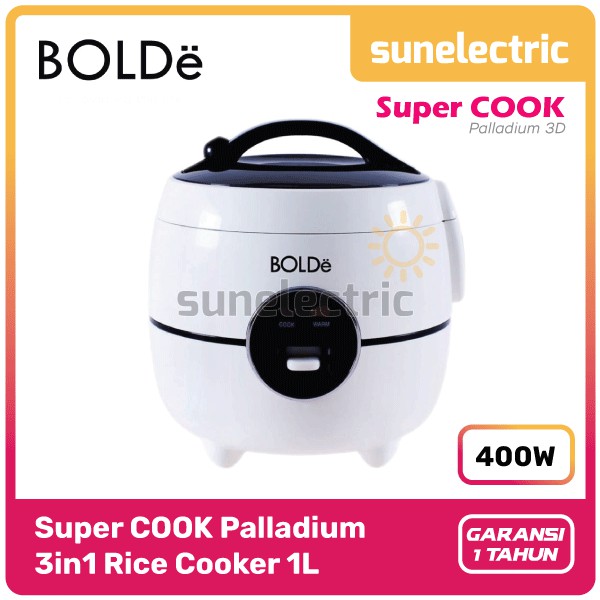 Jual BOLDe Rice Cooker / Magic Com Super Cook Palladium Eco Kapasitas 1 ...