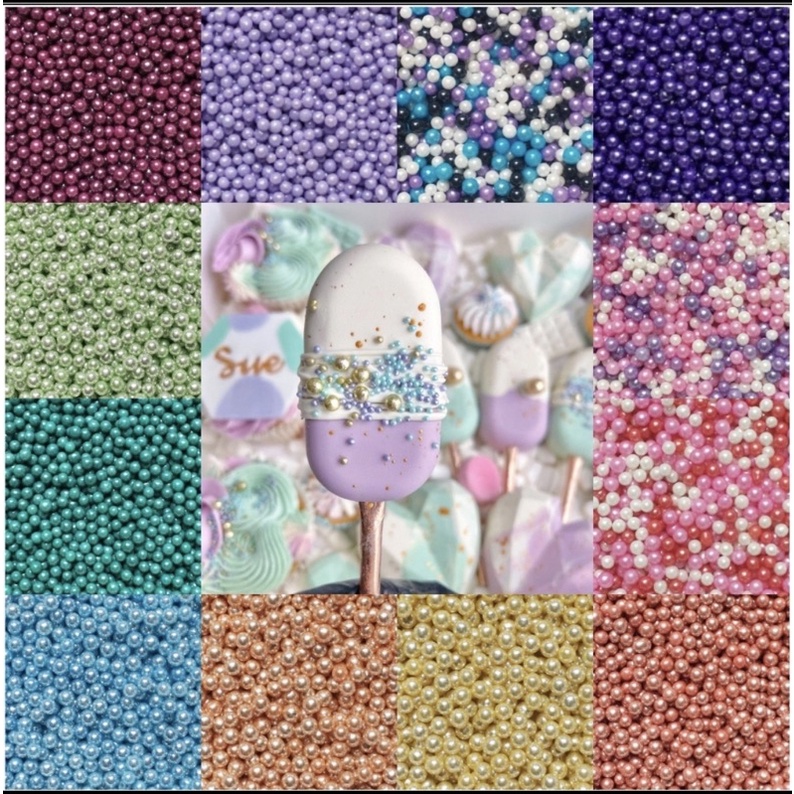 Jual Aneka Hiasan Kue Trimit Sprinkle Mutiara Kecil | Shopee Indonesia