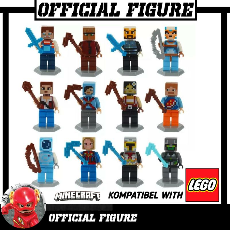 Jual Minecraft Robot Set With Weapon 1 Random | Shopee Indonesia