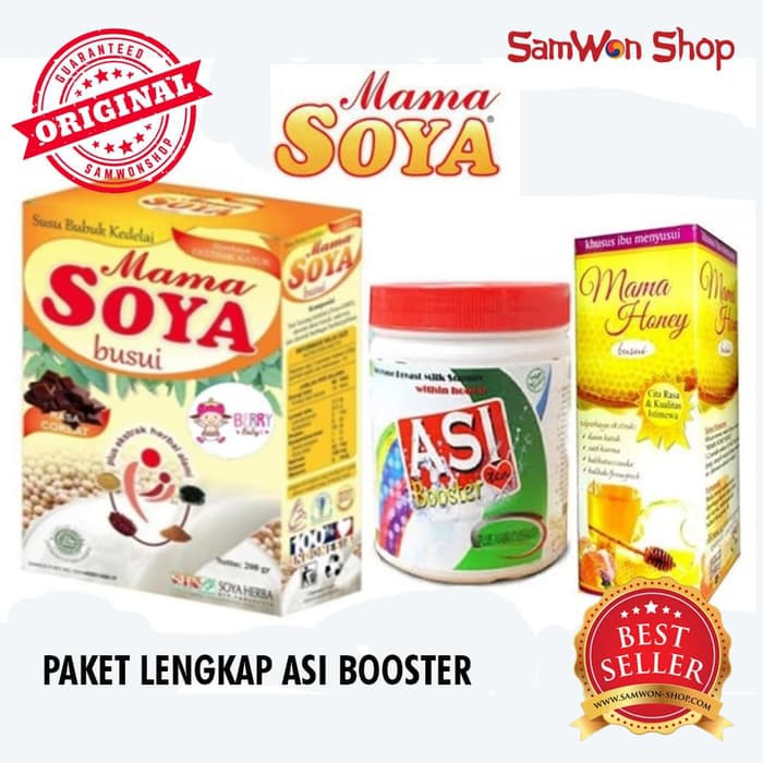 Jual Ori Asi Booster Paket / 1 ASI Booster Tea + 1 Mama Soya + 1 Mama ...